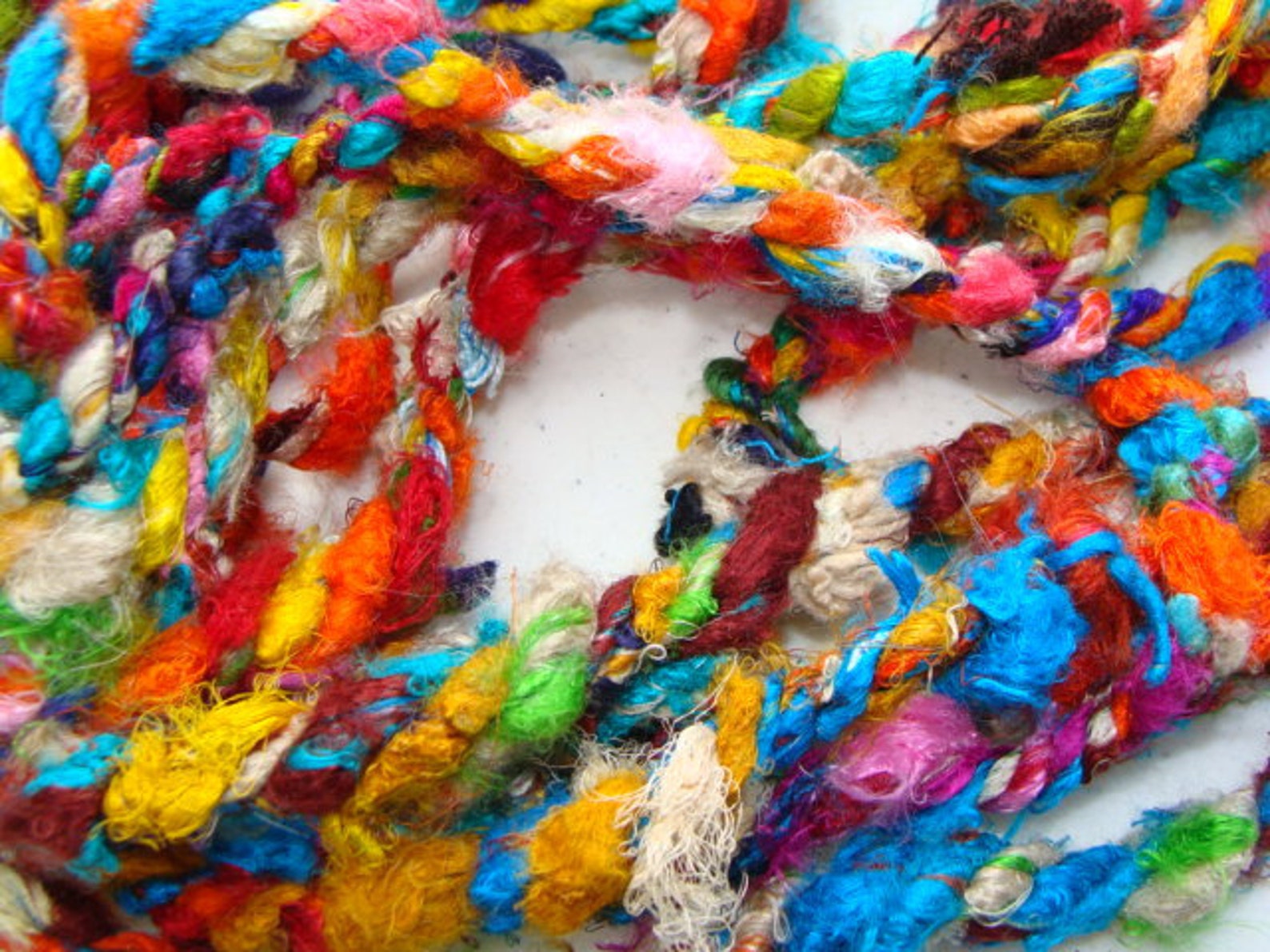 Fun and Funky Sari Yarn Cording so Soft 9 Yards Beautiful Textured - Etsy
