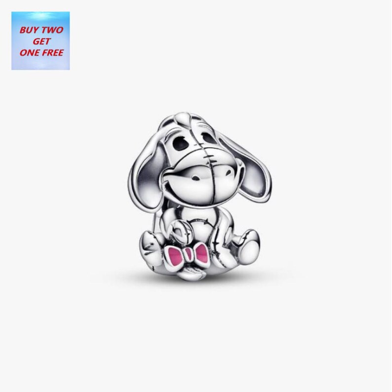 Disney Winnie the Pooh Eeyore Charm, Sterling Silver Blue Enamel Donkey ...