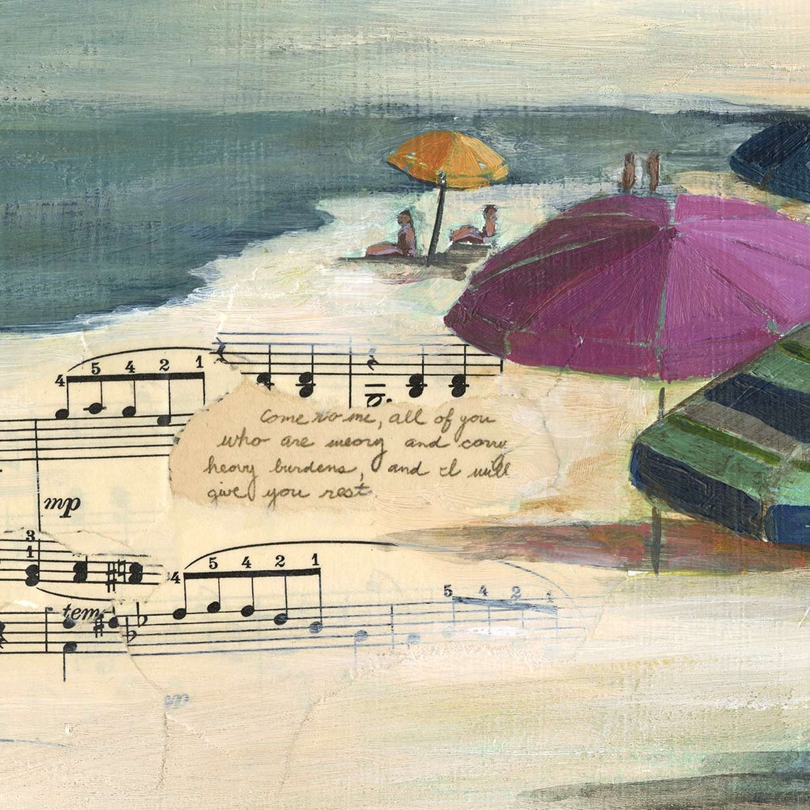 Beach Art Titled Finding Rest Beach Art Print Beach House - Etsy