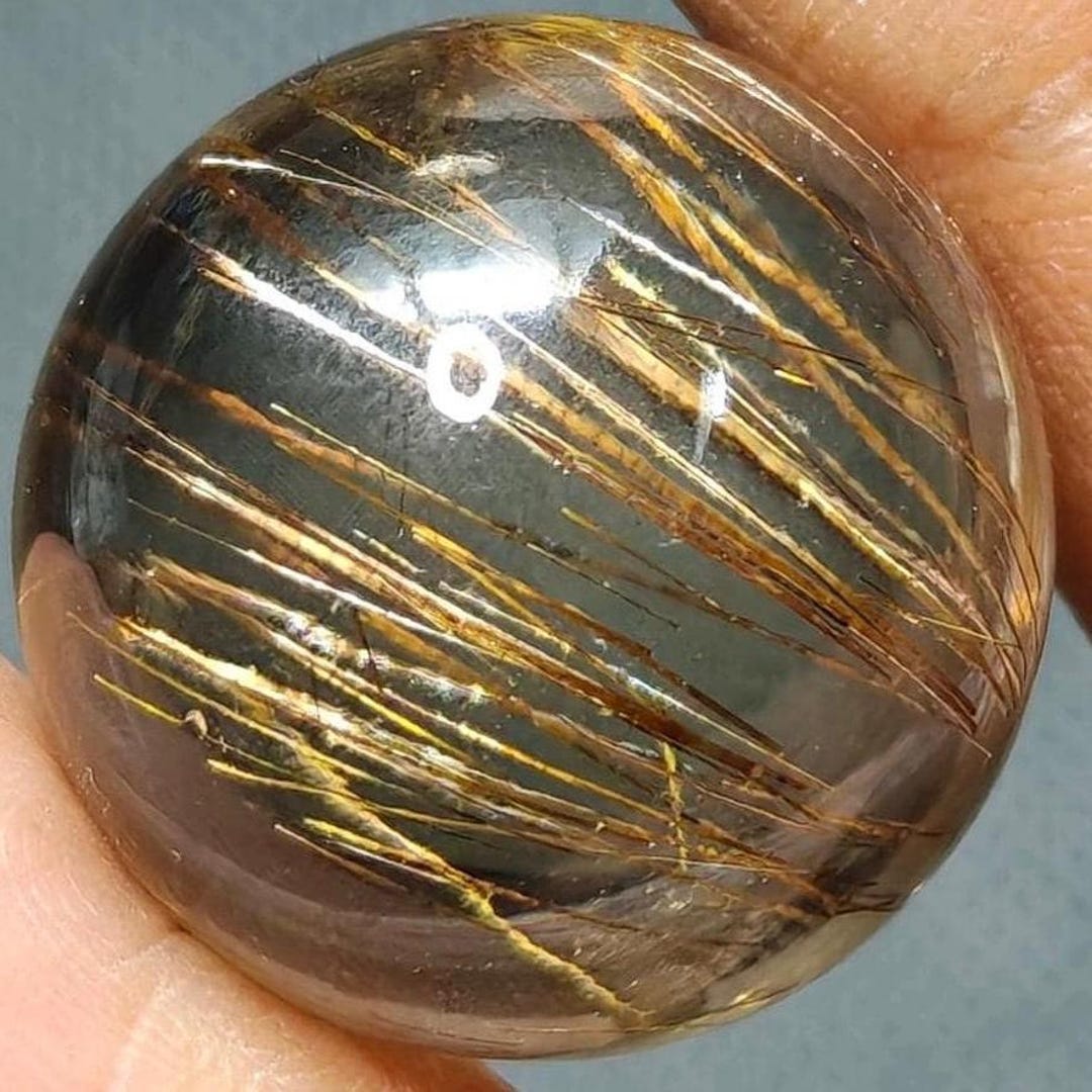 TOP CLEAN Golden Rutile 58 Carat Sphere: 20mm . Crystal Healing ...