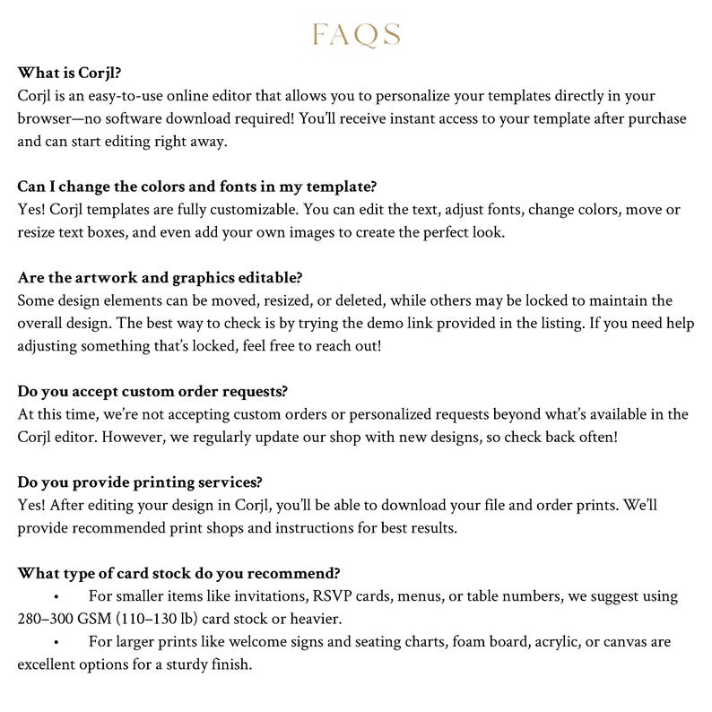 Editable Bar Menu Template | Printable Wedding Corjl Design [TNB] - Etsy