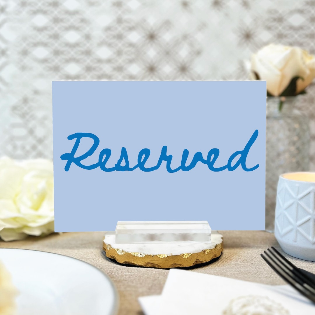 Editable Hand Drawn Font Reserved Sign Template | Printable Wedding ...