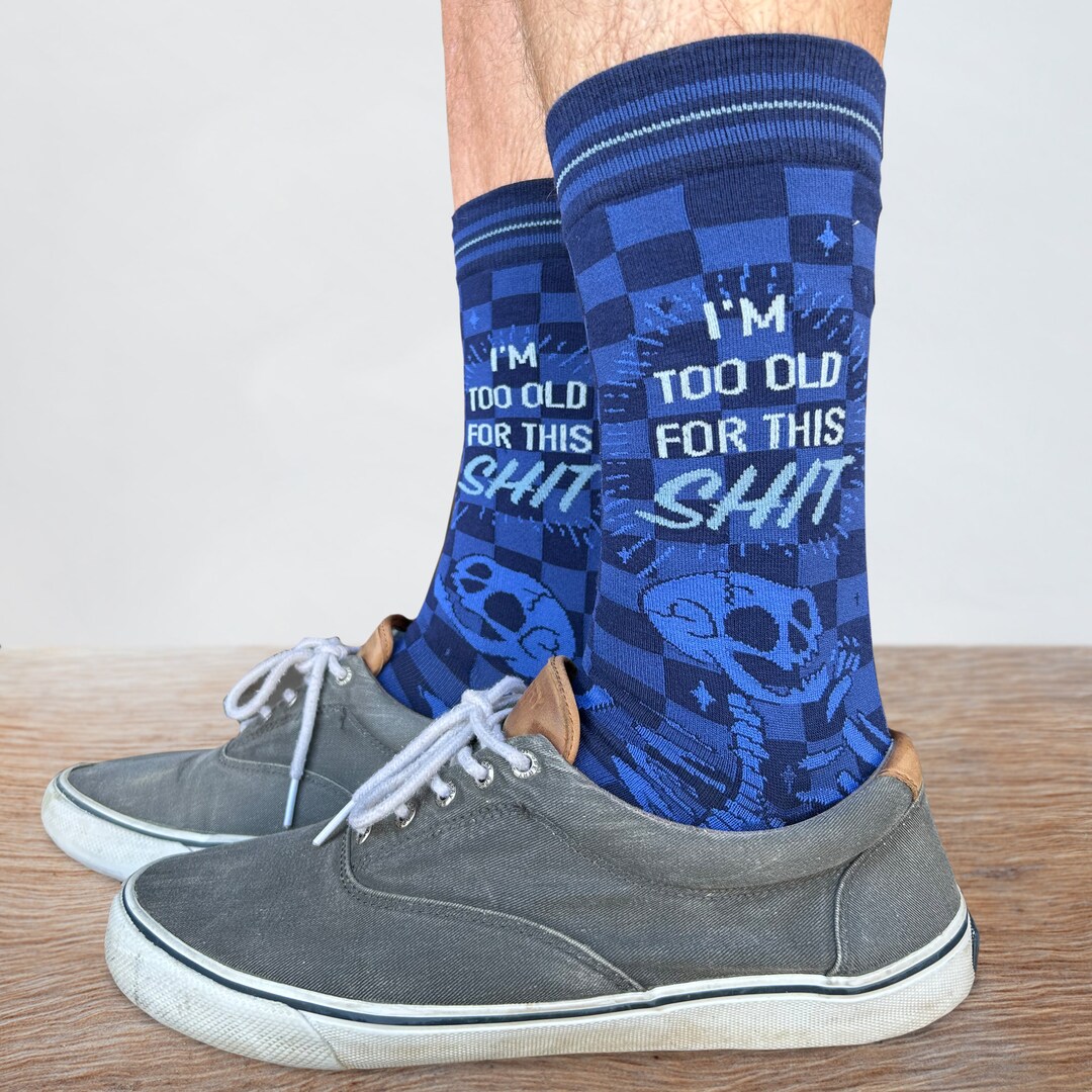 I'm Too Old for This Shit Mens Crew Socks - Etsy
