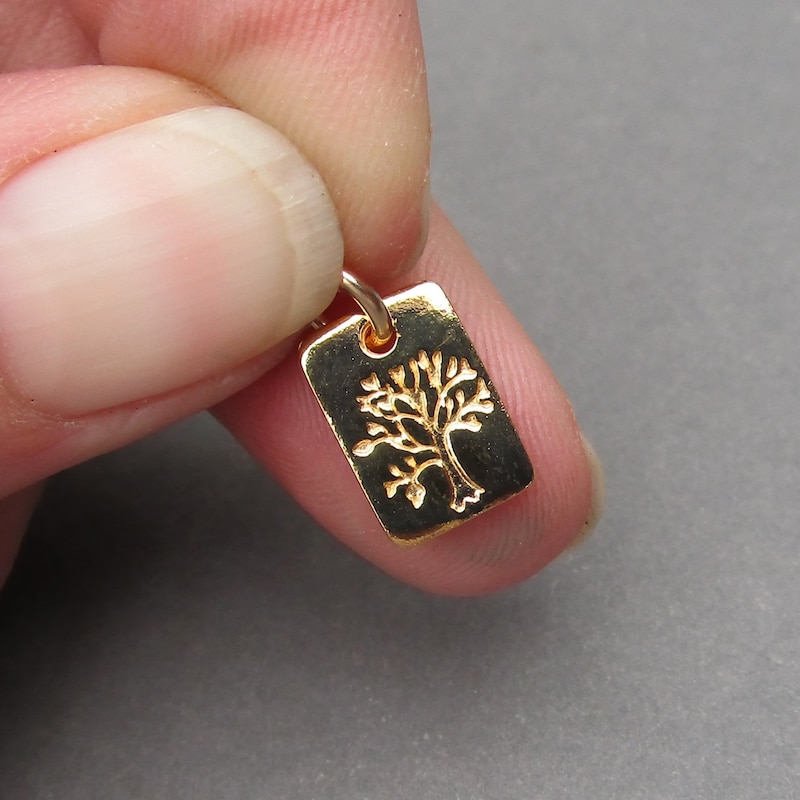 Gold Tree Pendant - Etsy