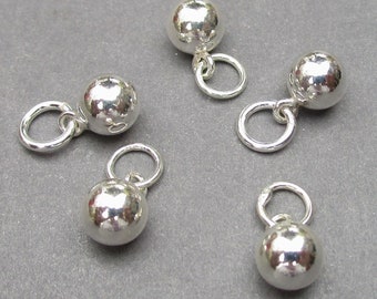 Sterling Silver Ball Charms, Sterling Ball Charms, 925 Silver Ball ...