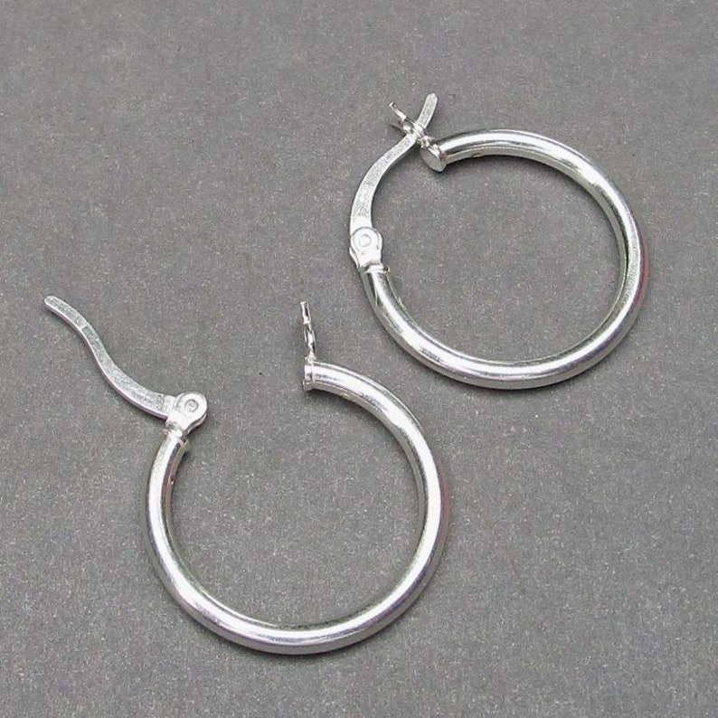 3/4 Inch Sterling Silver Hoop Earrings 20mm Sterling Silver - Etsy