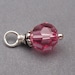 Rose Pink Crystal October Birthstone Charms, Sterling Silver Bead ...