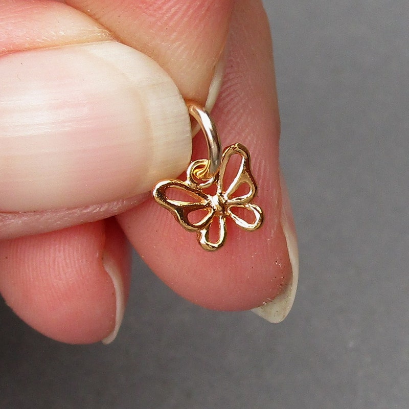 Tiny Butterfly Charm - Etsy