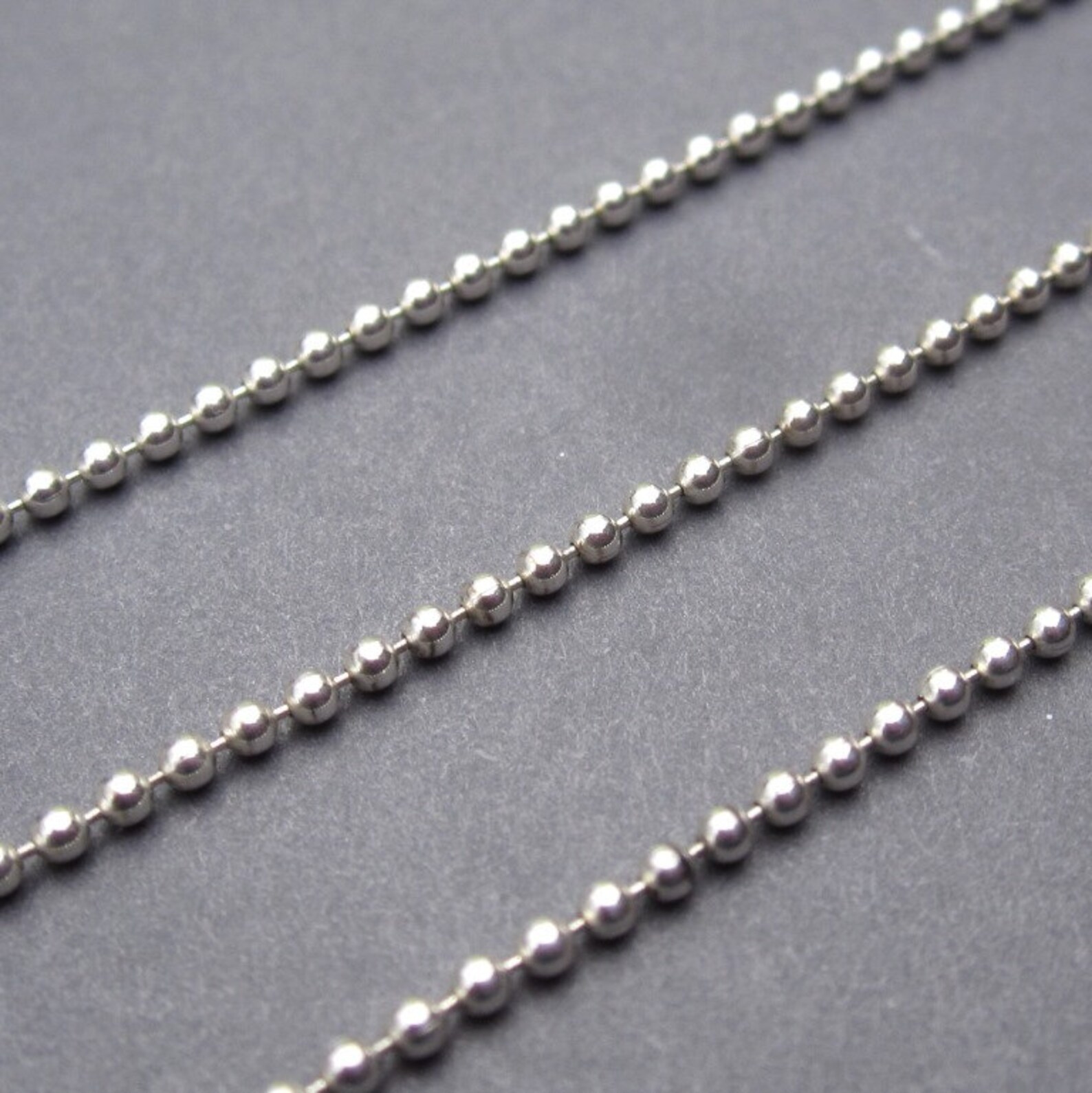 Sterling Silver Ball Chain Necklace, Charm Necklace, Interchangeable ...