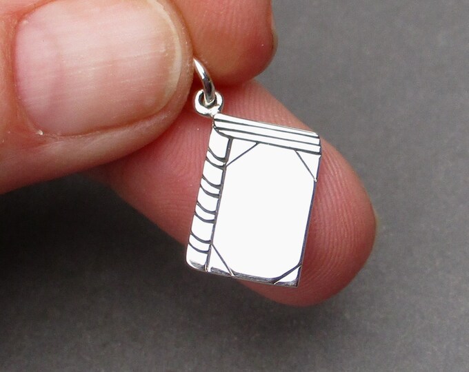 Sterling Silver Book Bracelet Charm, Teacher Appreciation Book Lover ...