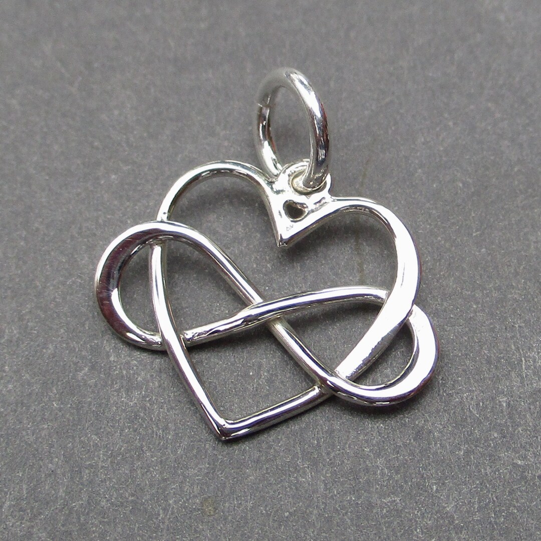Sterling Silver Heart Infinity Charm for Necklaces and Bracelet's ...