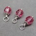 Rose Pink Crystal October Birthstone Charms, Sterling Silver Bead ...