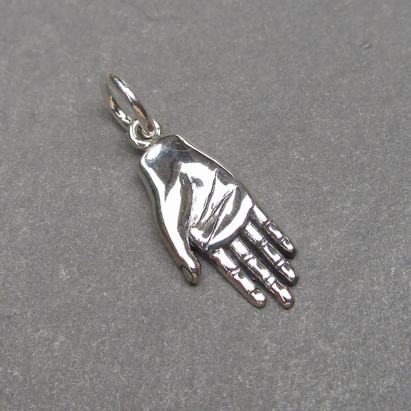 Silver Hand Charm - Etsy