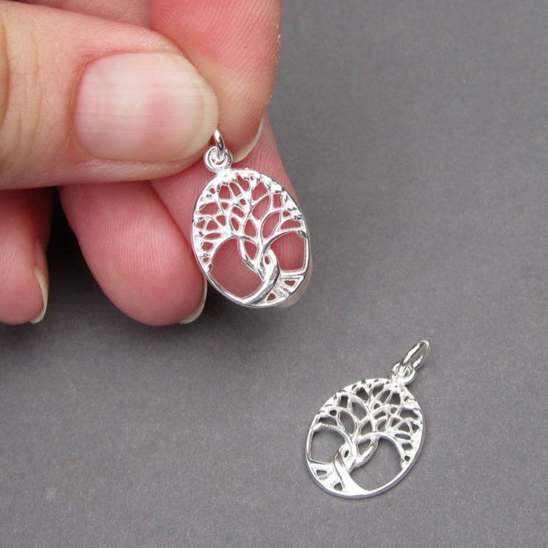 Tree of Life Sterling Silver Necklace Bracelet Charm, Family Tree ...