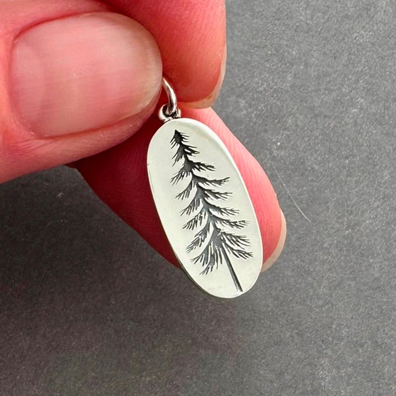 Pine Tree Pendant - Etsy
