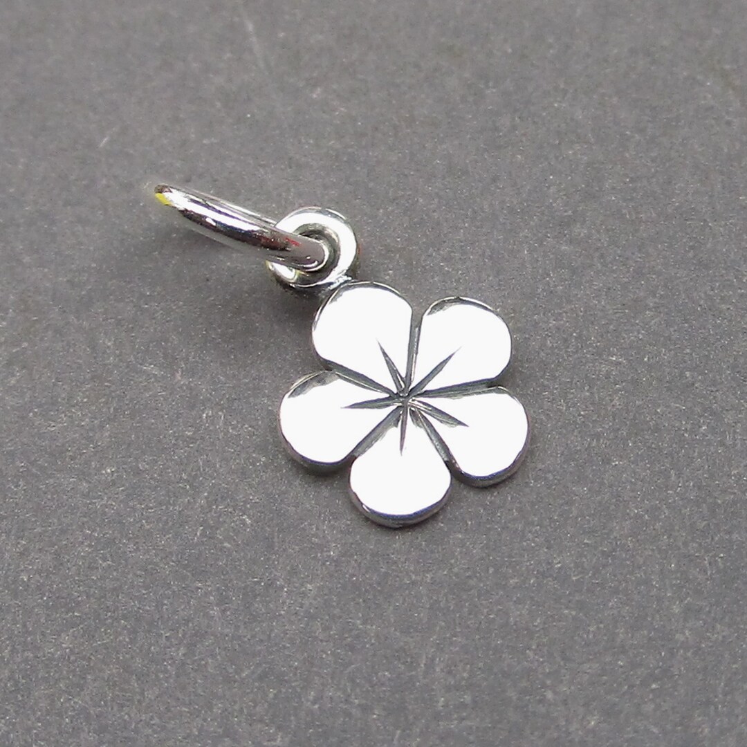 Tiny Sterling Silver Pansy Flower Charm for Necklace, Bracelets ...