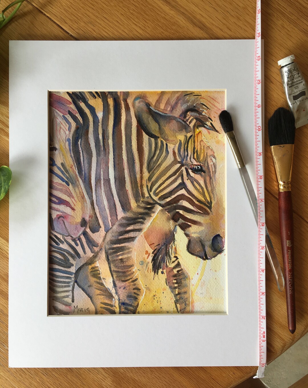 Zebra Wildlife Zoo Watercolor Painting, Painted in Pastel Colors, Heads ...