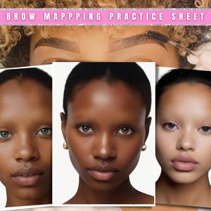 Eyebrow Mapping Practice Sheets: Brow Lamination Training (digital ...