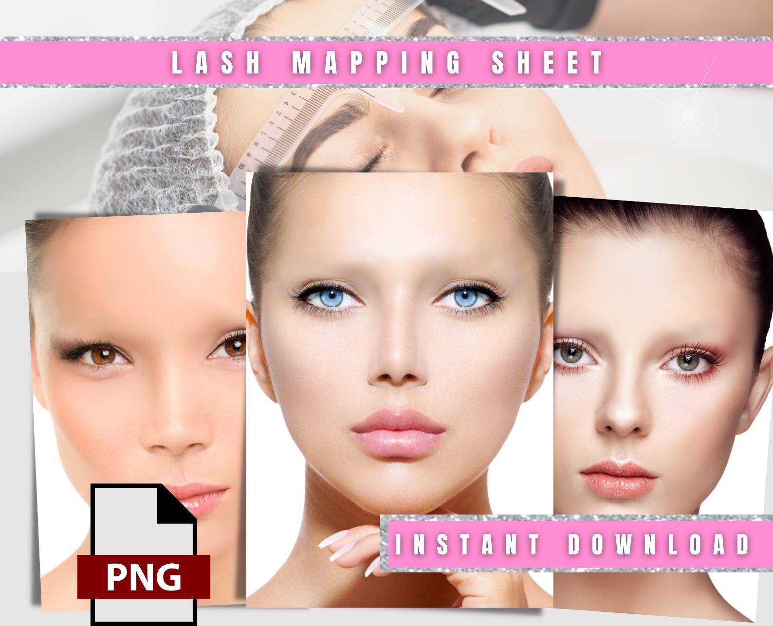 Brow Mapping Practice Sheets, Eyebrow Mapping Sheets, Microblading ...