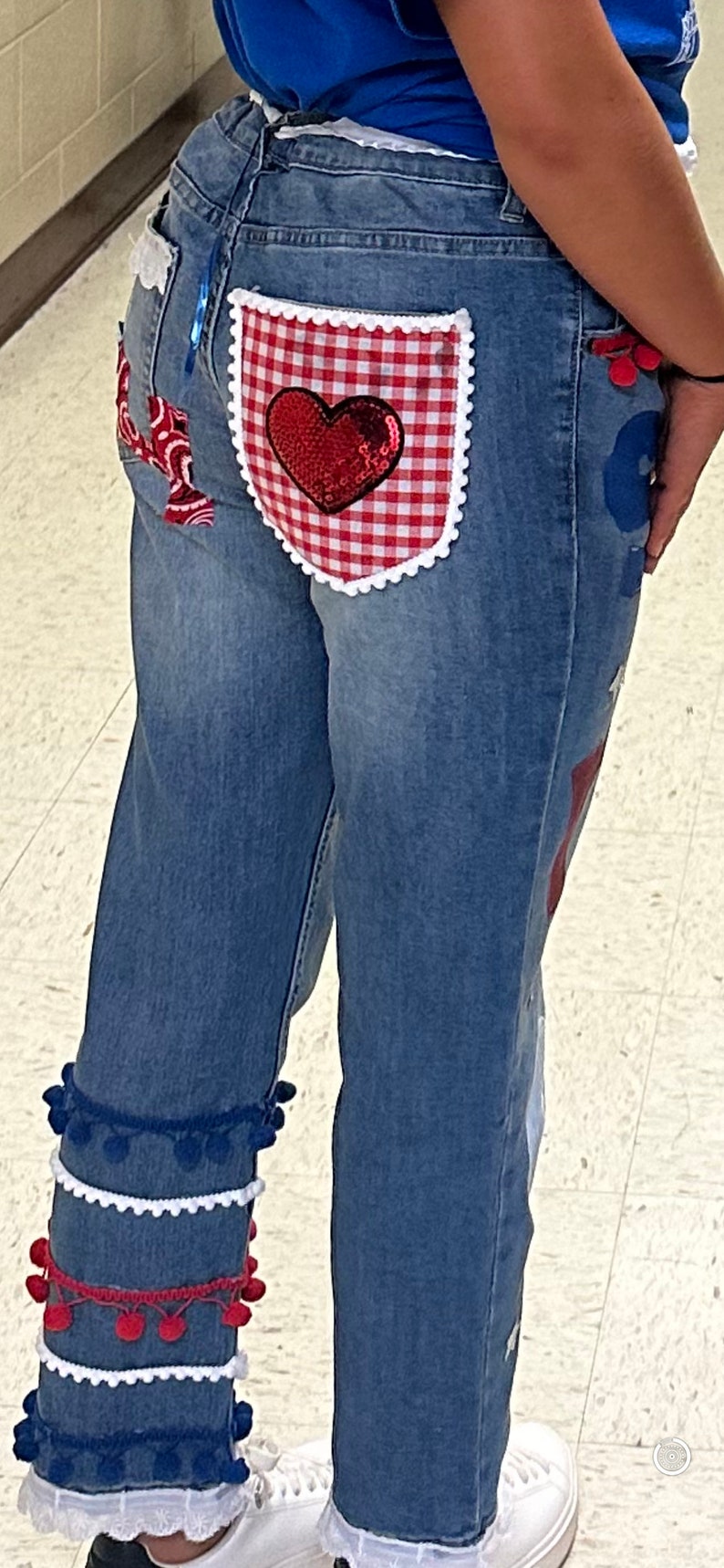 Handpainted Spirit Jeans-school Pride, Senior, Homecoming - Etsy