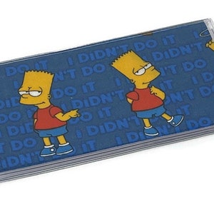 Bart Simpson Card Case Mini Wallet Checkbook Cover Passport - Etsy