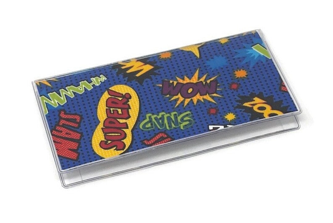 Checkbook Cover Comic Words - Etsy