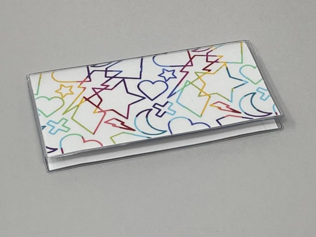Checkbook Cover Geometric Shapes - Etsy