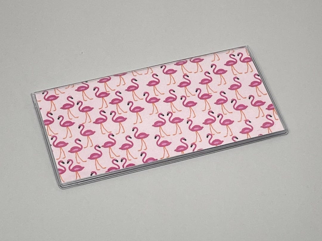 Checkbook Cover Flamingos - Etsy