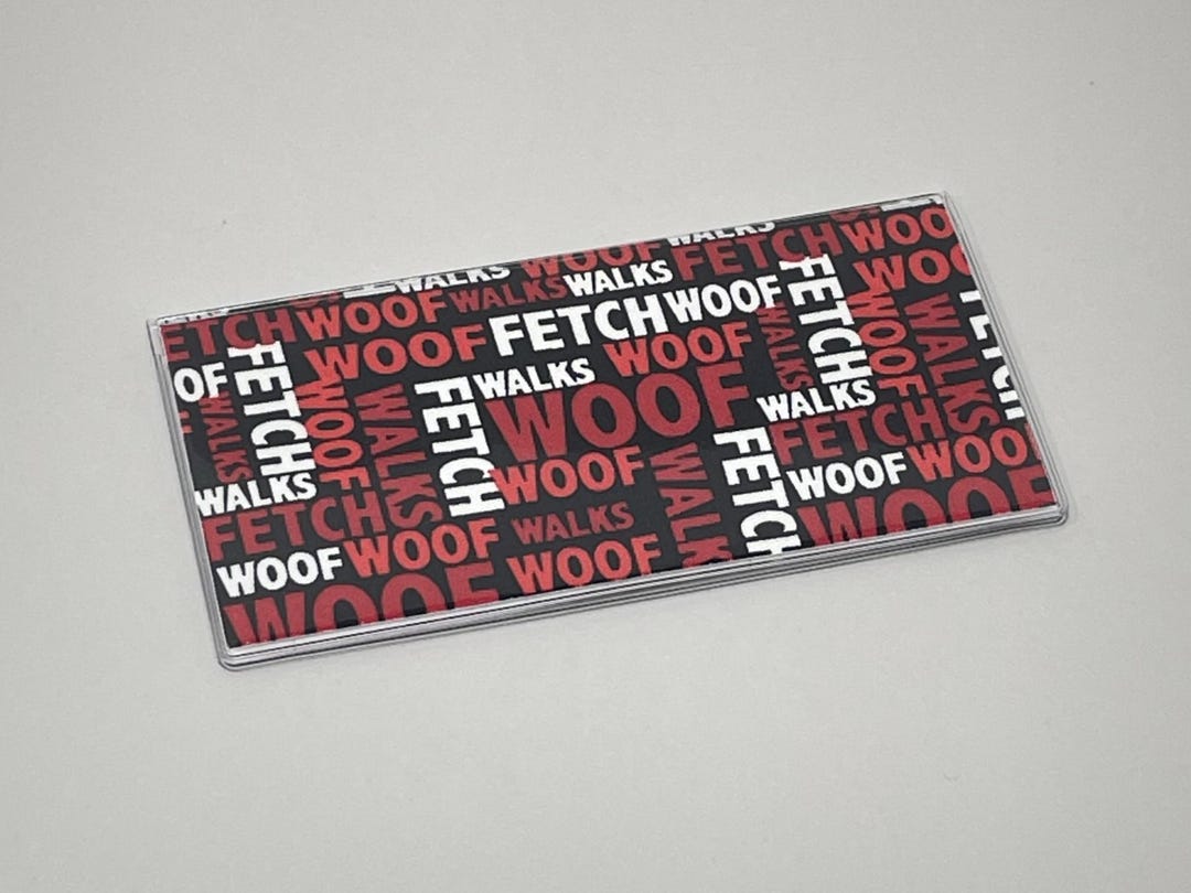 Checkbook Cover Dog Words - Etsy