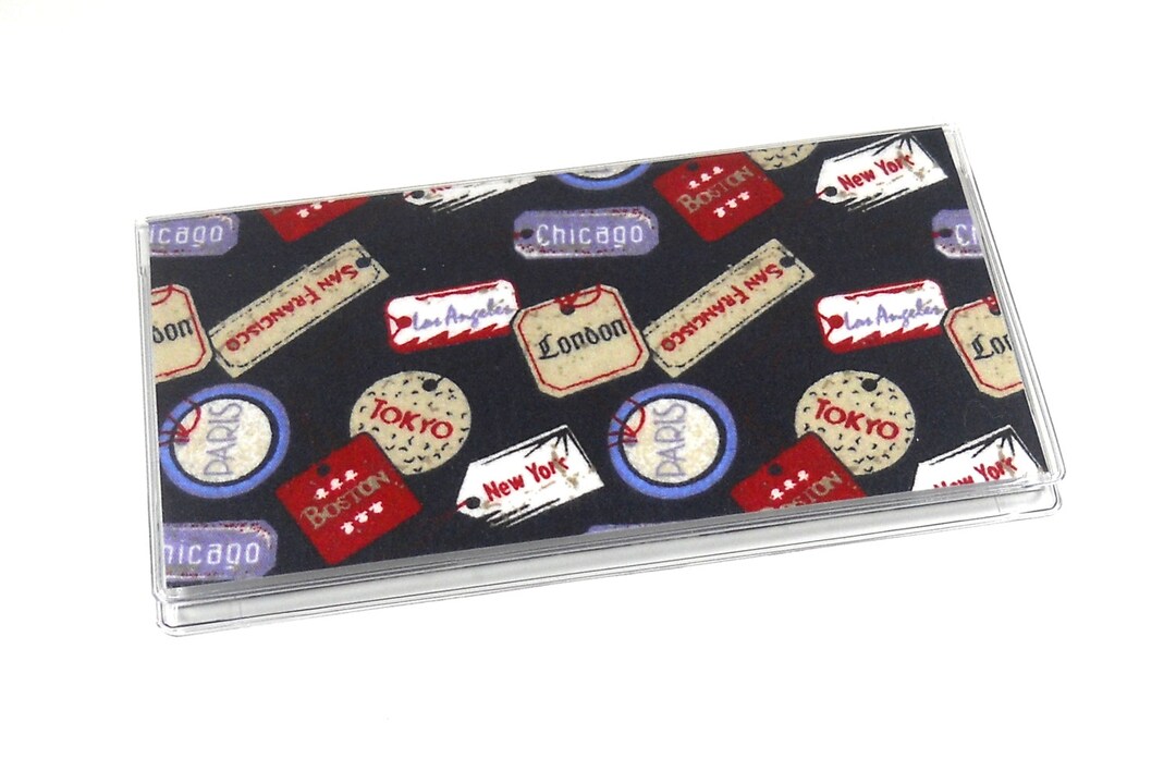 Checkbook Cover Vintage Travel - Etsy