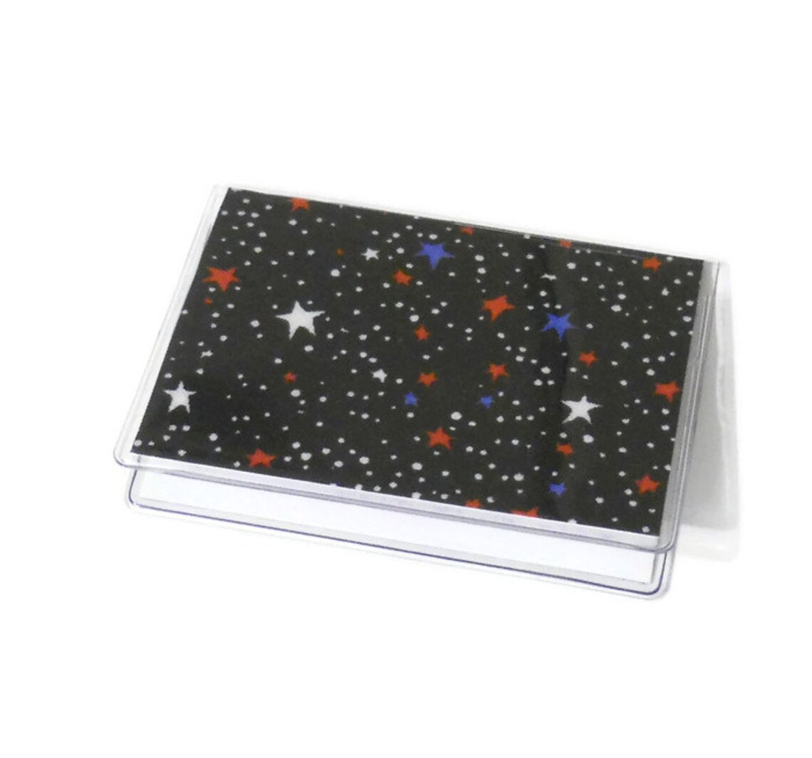 Card Case Mini Wallet Red White & Blue Stars | Etsy