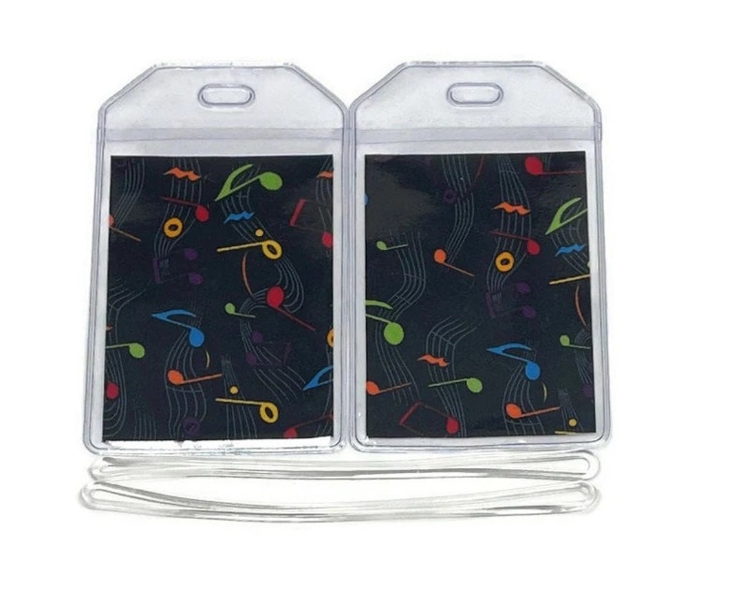 Luggage Tags Set of 2 Neon Music Notes - Etsy