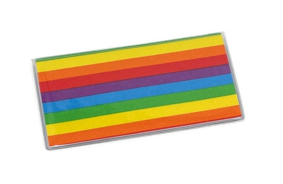 Checkbook Cover Rainbow Stripes - Etsy