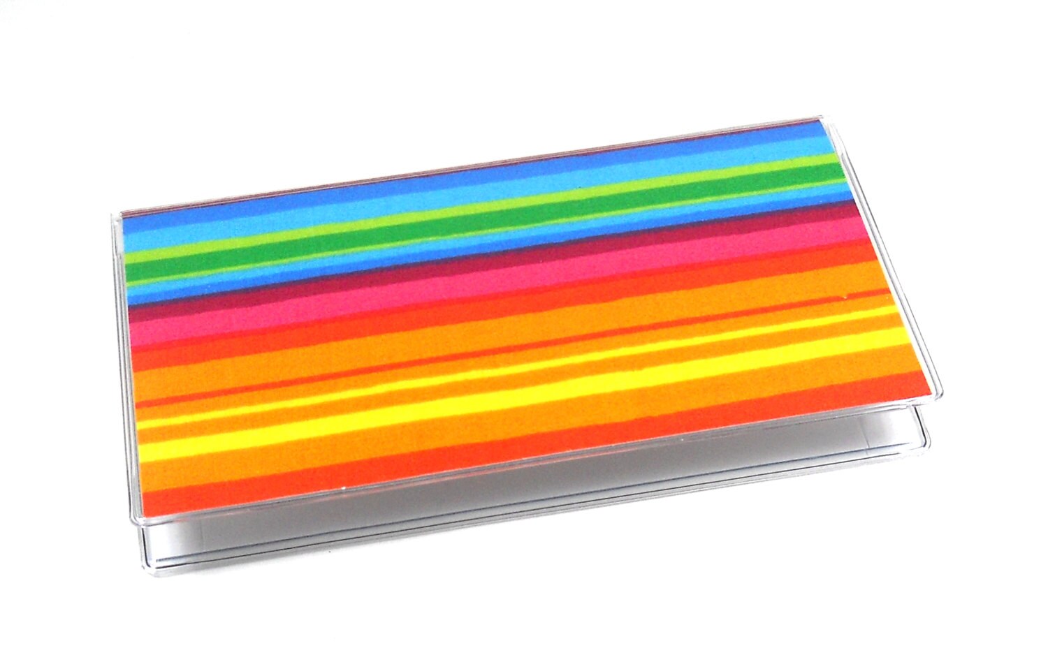 Checkbook Cover Rainbow Stripes | Etsy
