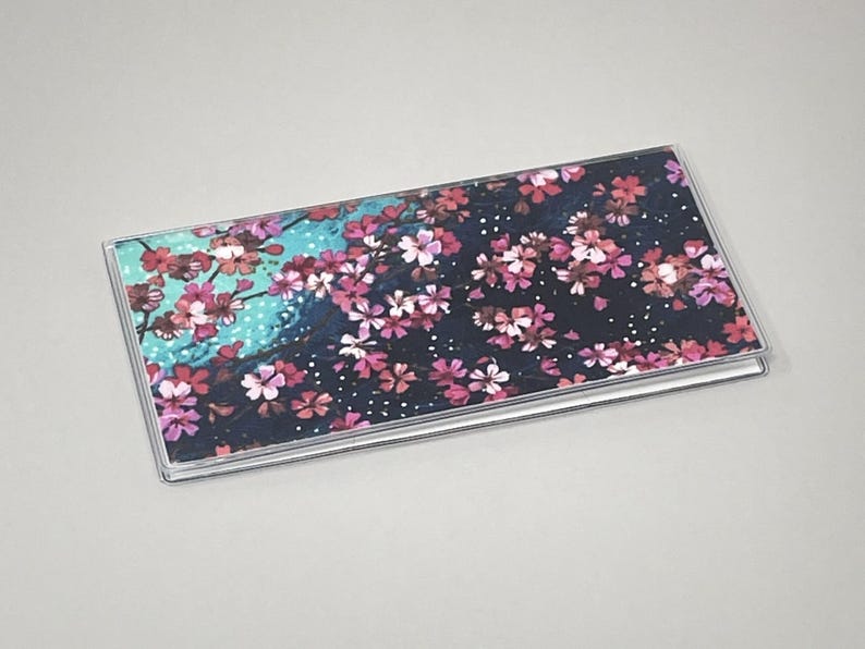 Checkbook Cover Cherry Blossoms - Etsy
