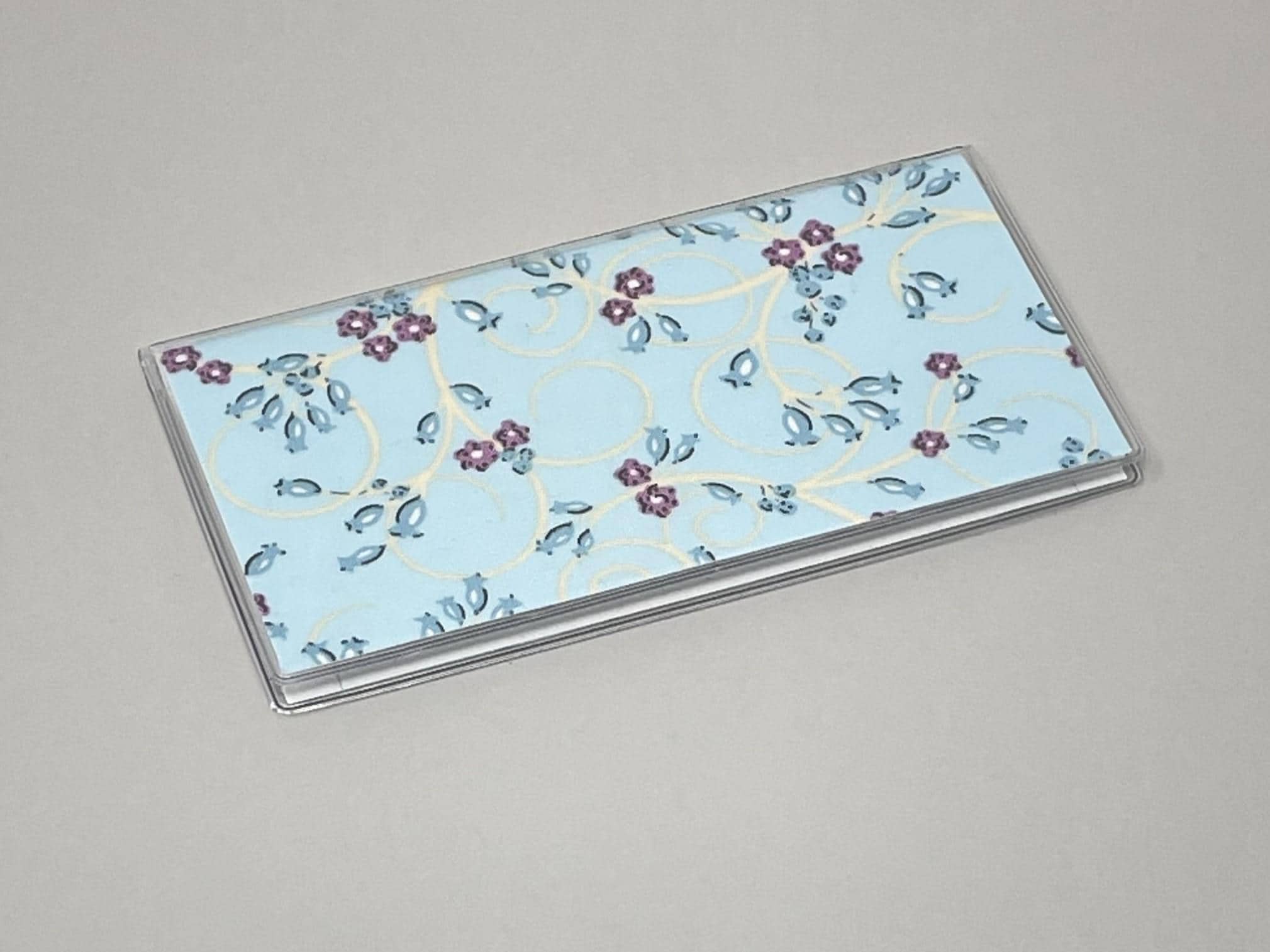Checkbook Cover Light Blue Vine - Etsy