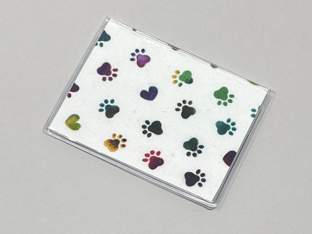 Card Case Mini Wallet Dog Paws - Etsy