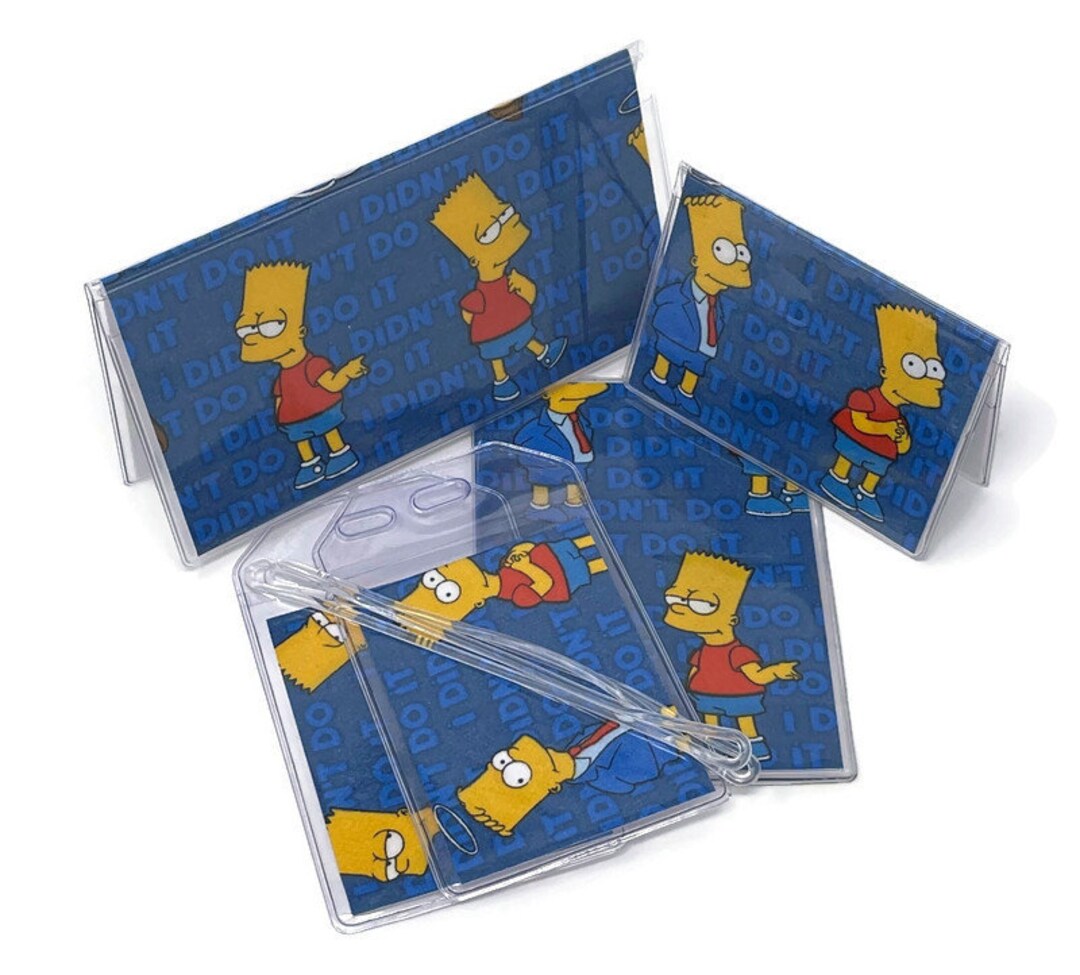 Bart Simpson Card Case Mini Wallet Checkbook Cover Passport - Etsy