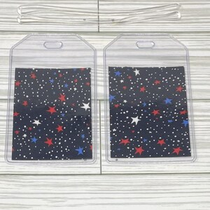 Luggage Tags Set of 2 Red White & Blue Stars - Etsy
