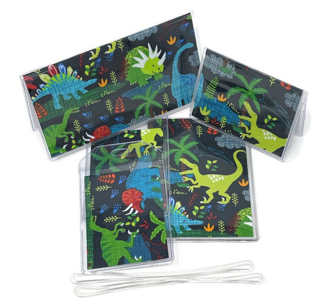 Dinosaurs Card Case Mini Wallet Checkbook Cover Passport Cover - Etsy