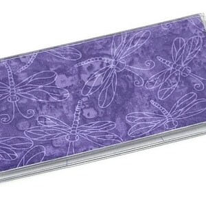 Checkbook Cover Lavender Dragonfly - Etsy