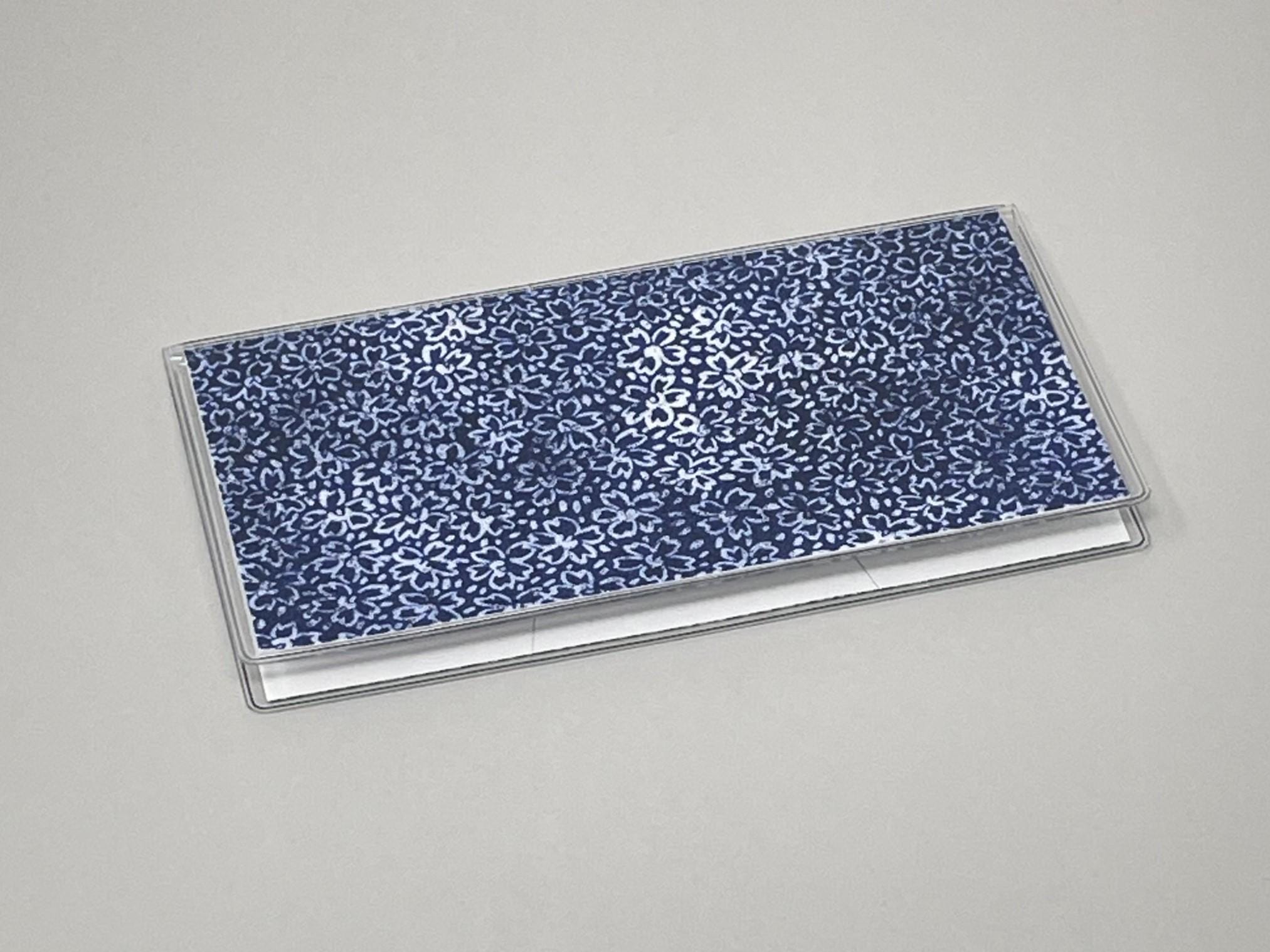 Checkbook Cover Blue Flowers - Etsy