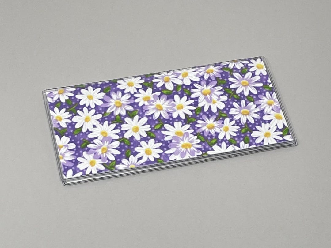 Checkbook Cover Daisy Light Purple - Etsy