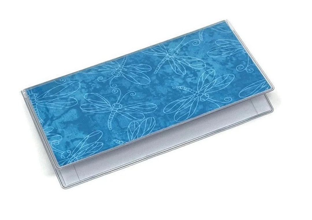 Checkbook Cover Turquoise Dragonfly - Etsy