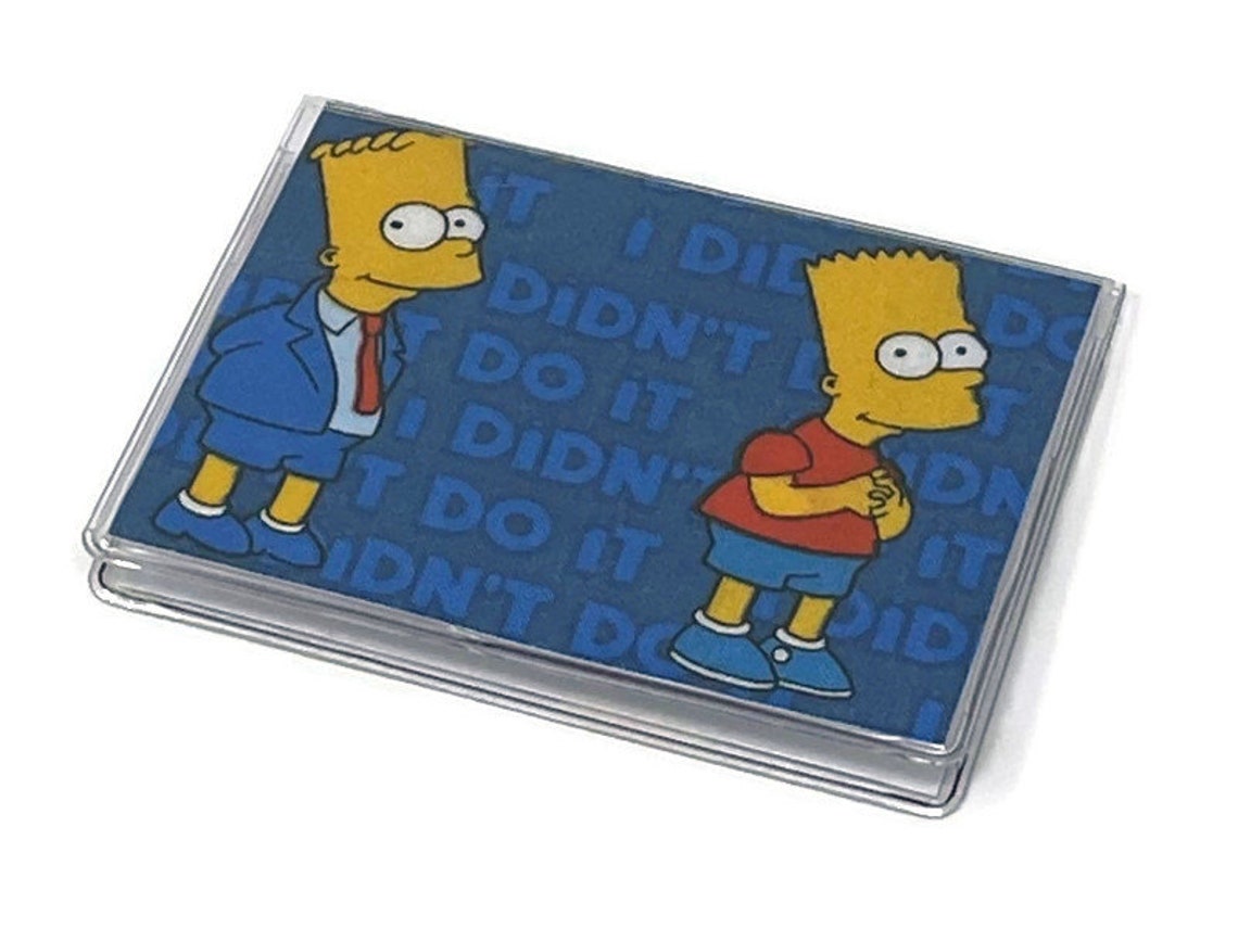 Bart Simpson Card Case Mini Wallet Checkbook Cover Passport - Etsy