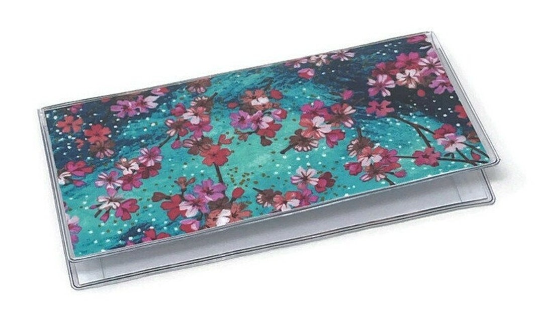 Checkbook Cover Cherry Blossoms - Etsy