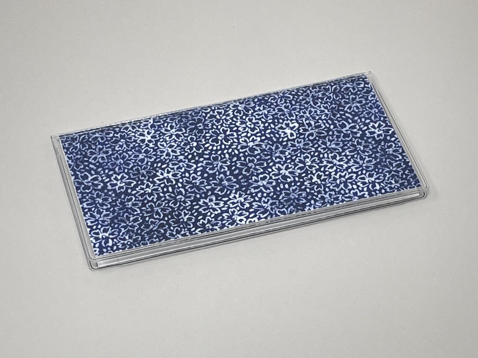Checkbook Cover Blue Flowers - Etsy