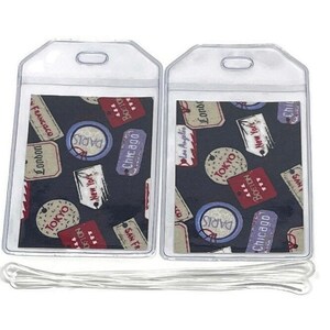 Luggage Tags Set of 2 Vintage Travel - Etsy