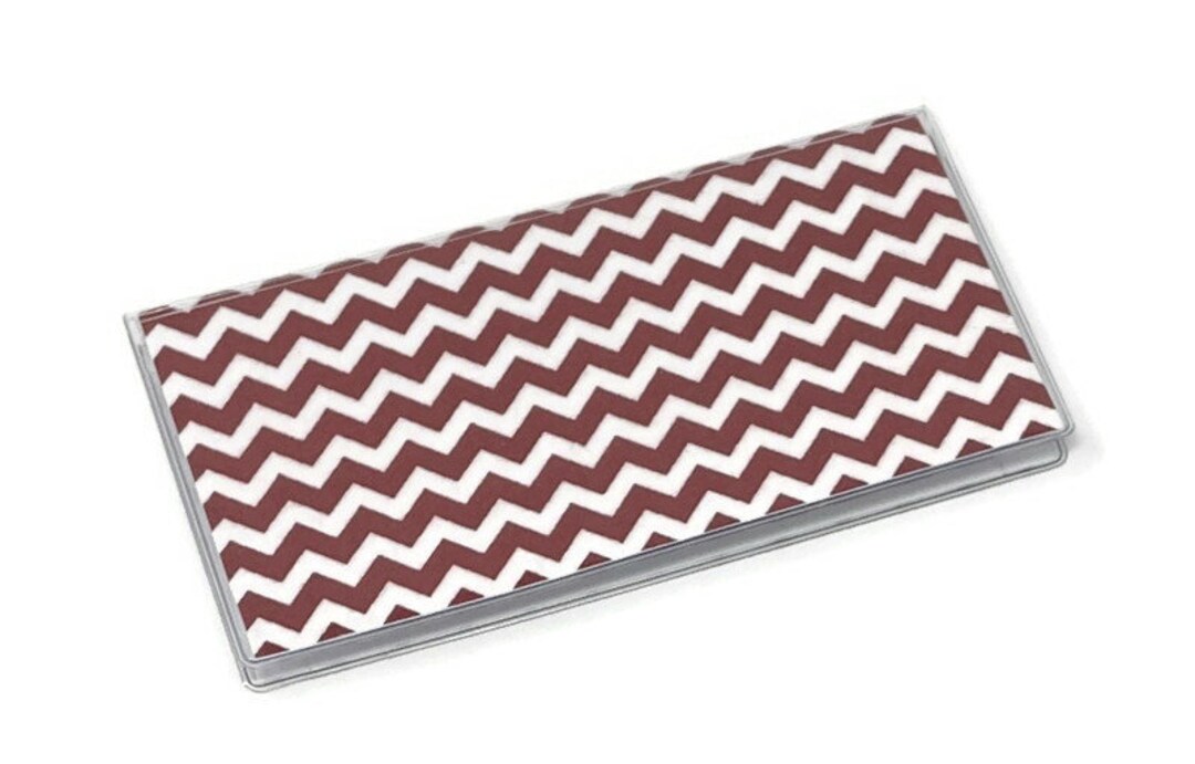 Checkbook Cover Red Chevron - Etsy