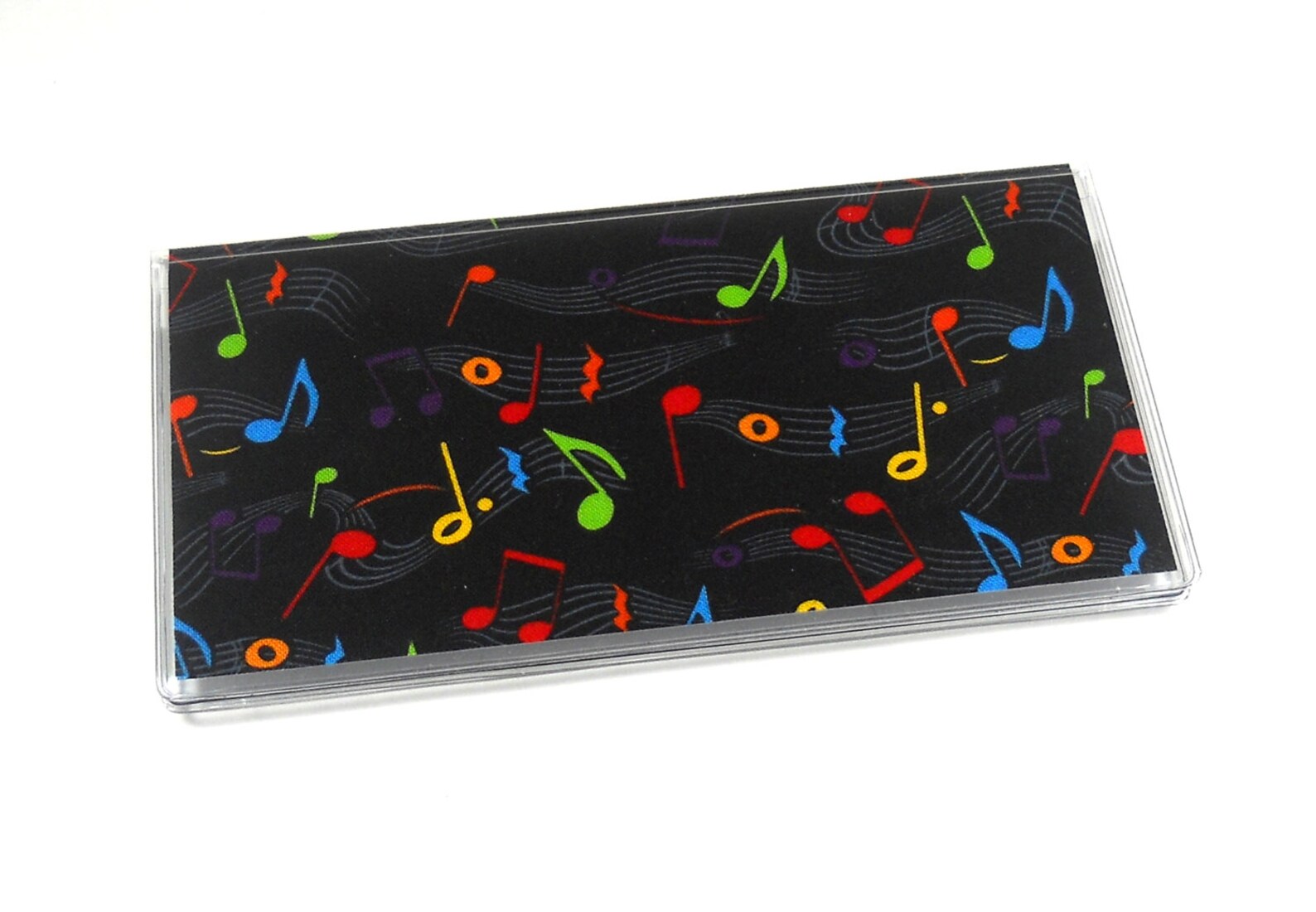 Checkbook Cover Neon Music Notes | Etsy